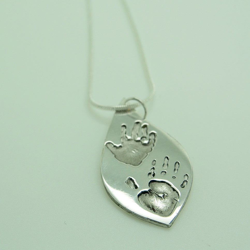 Solid Silver Pendant (Large) – Cherish Me Mama - Breastmilk, Handprint ...